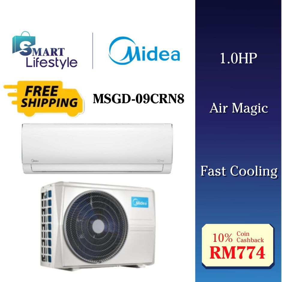 【FREE SHIPPING】Midea R32 Xtreme Dura Air Conditioner (1.0HP) MSGD ...