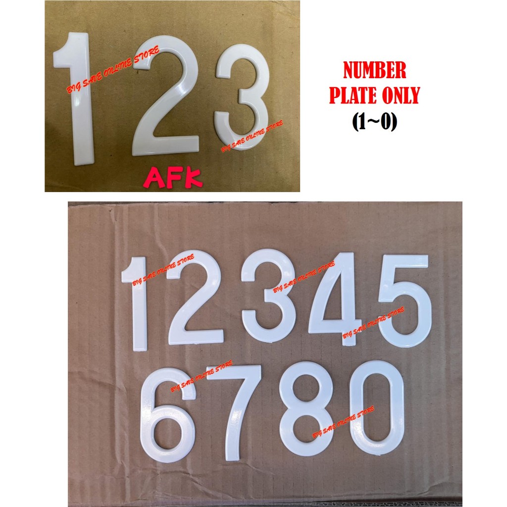 CAR PLATE NUMBER (AF-K) 1~0 | Shopee Malaysia