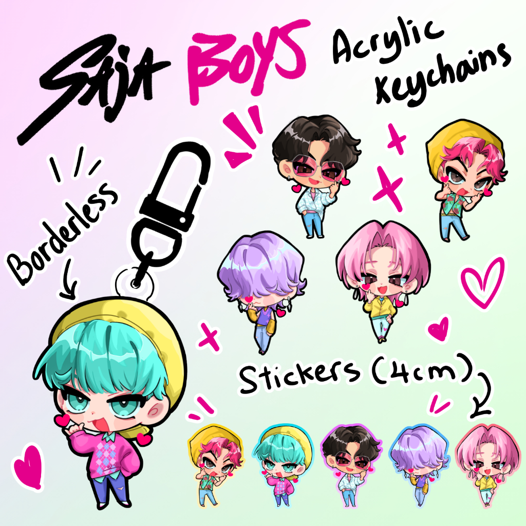 ╏KPOP DEMON HUNTERS╏SAJA BOYS | Acrylic Keychains | Stickers | Shopee ...