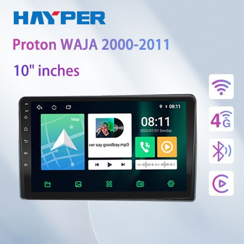 10″ Android Display for Proton WAJA 2000–2011, GPS Maps, Built-in Mic ...