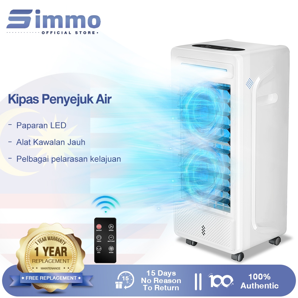 Simmo Air Cooler Portable Cooling Fan Cold Wind Kipas penyejuk air ...