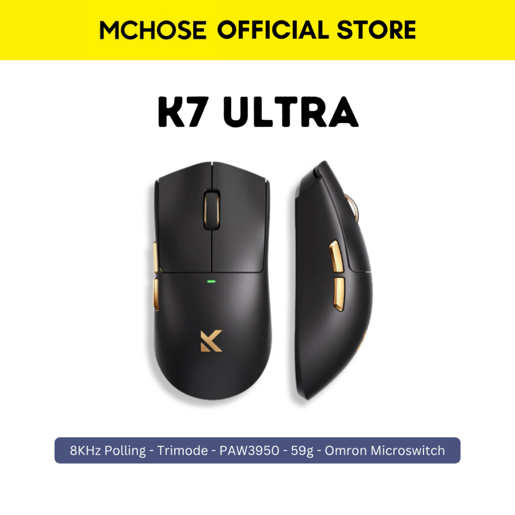 MCHOSE K7 Ultra Wireless Mouse 3 Modes Connection /Charging Dock ...
