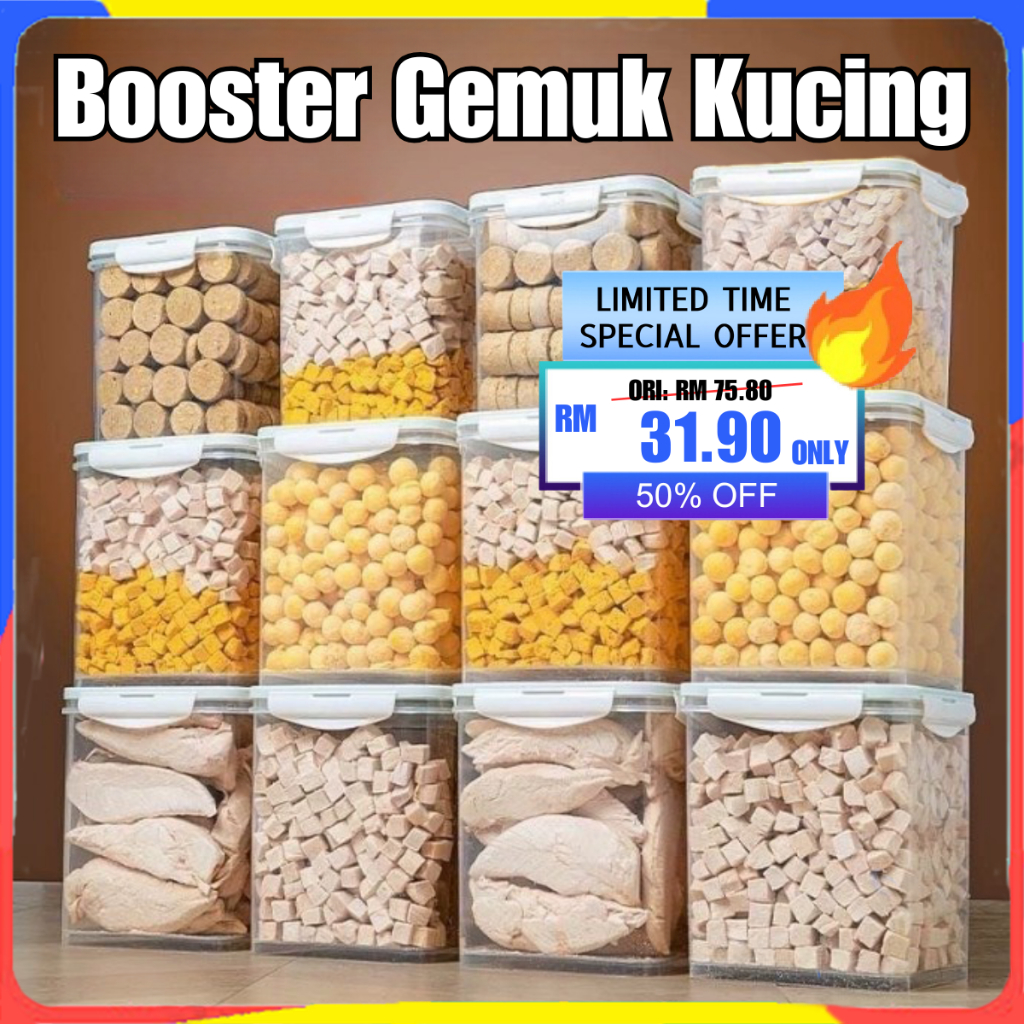 PETSEE Booster Gemuk Kucing Freeze Dried Chicken Cube for Cat Freeze ...