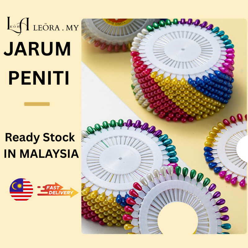 JARUM PENITI BULAT 40pcs Pearl Hijab Pins / Short Safety Pins for Scarf ...
