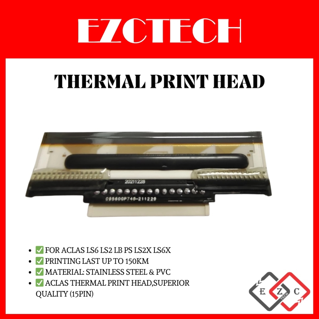 Print Head for Aclas LS6 LS2 LB PS LS2X LS6X Thermal Printhead 15 Pins ...