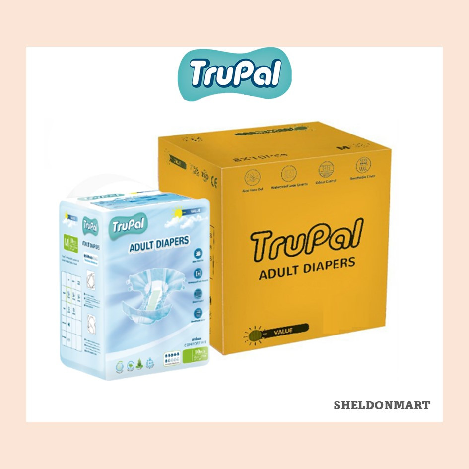 [EXP: 2029] (1 CARTON) TRUPAL VALUE ADULT DIAPERS 10'S M / L x 8 ...