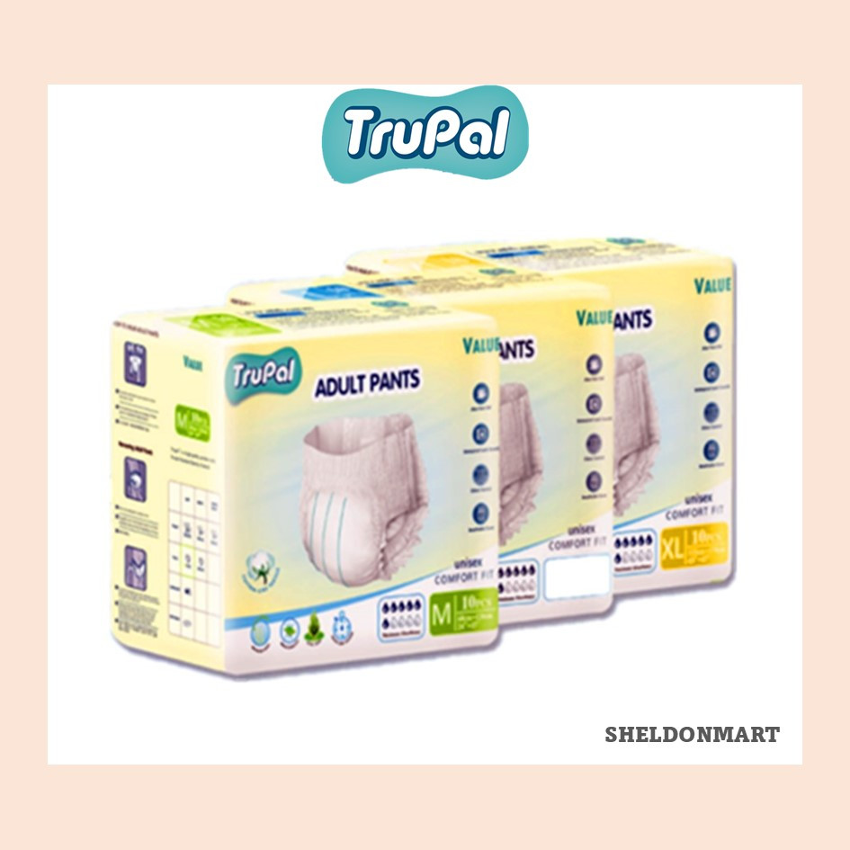 [EXP: 2029] TRUPAL VALUE ADULT PANTS (10 PIECES PER PACKET) | Shopee ...