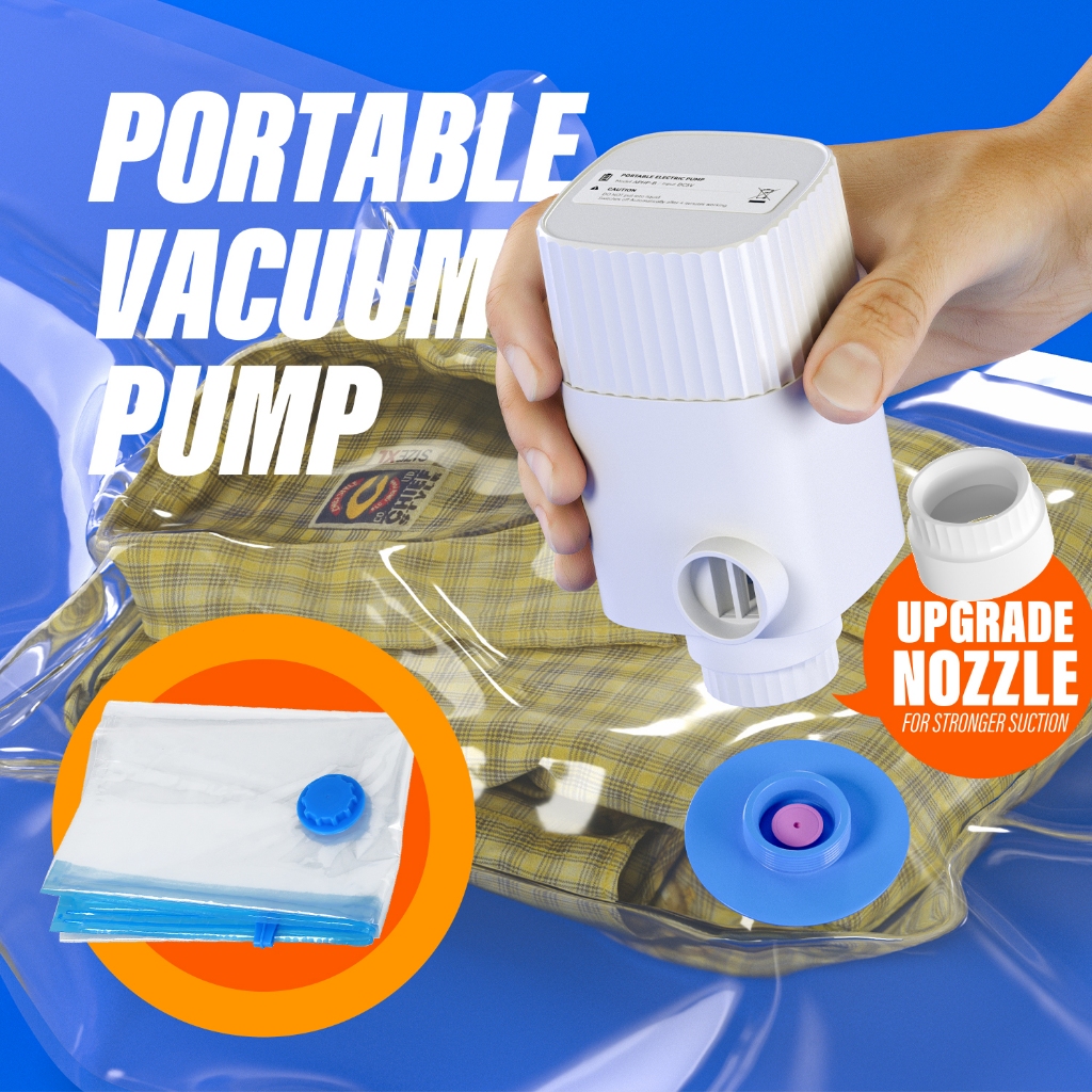 Electric Pump For Compression Bags USB Vacuum Pump Powerful Travel ...