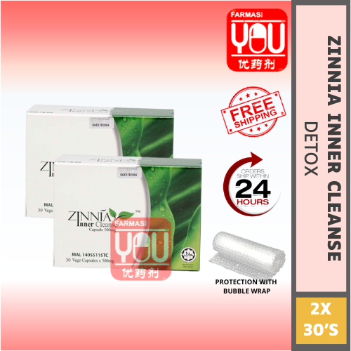 ZINNIA INNER CLEANSE 2X30'S 500MG | Shopee Malaysia