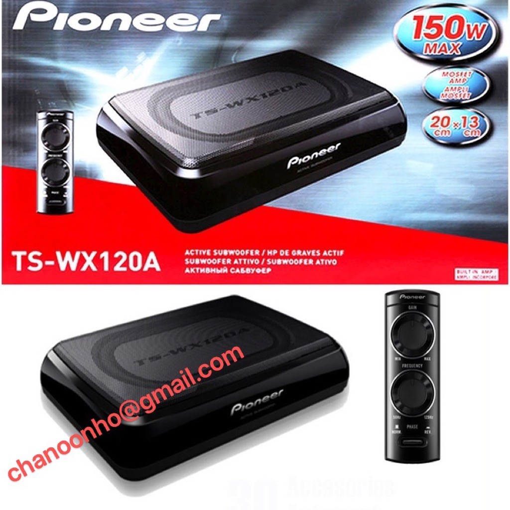 PIONEER TS-WX120A 150W / TS-WX130DA 160W CAR AUDIO UNDERSEAT ACTIVE SUBWOOFER SYSTEM~(MADE IN ...