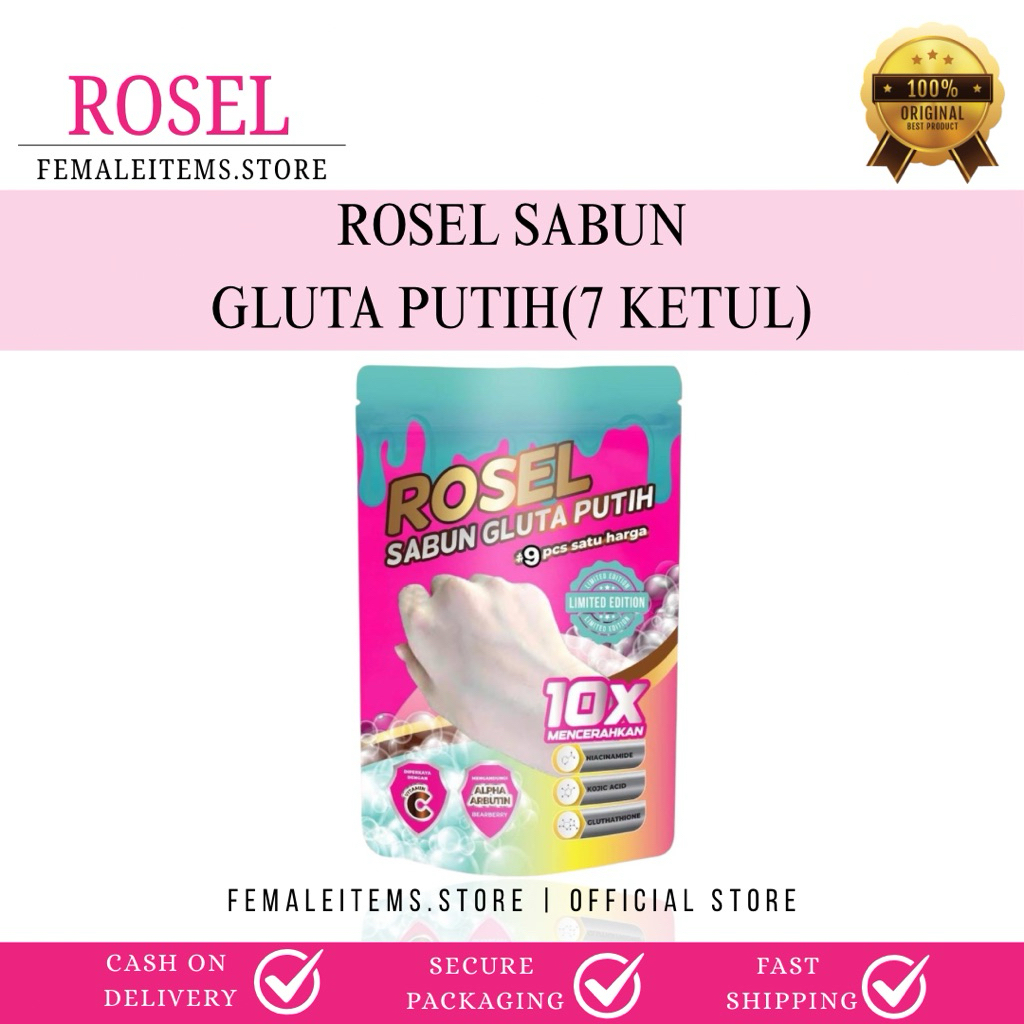 (NEW EDITION)ROSEL SABUN GLUTA PUTIH(1 PACK 7 KETUL) | Shopee Malaysia