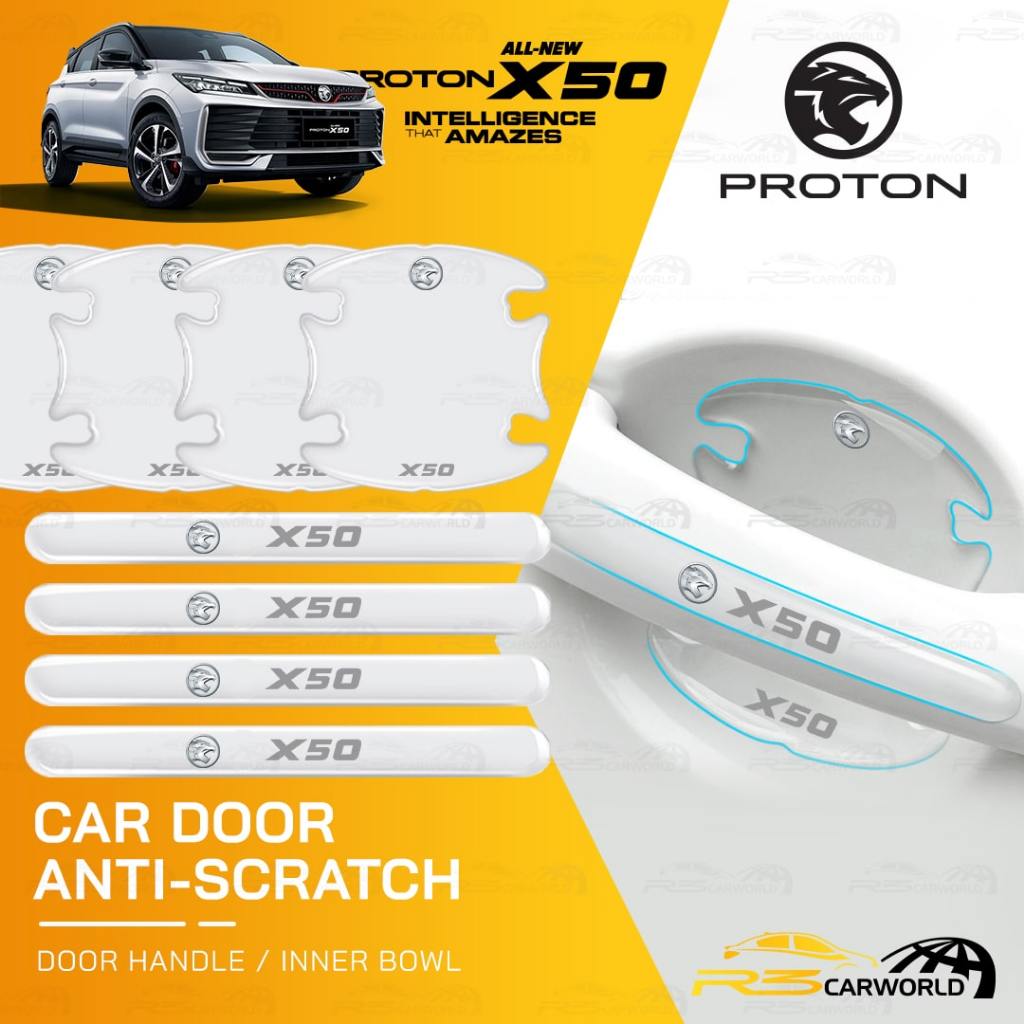 Proton X50 𝐀𝐥𝐥 𝐍𝐄𝐖 𝟐𝟎𝟐𝟓 Door Handle Sticker Inner Cover Car Accessories ...
