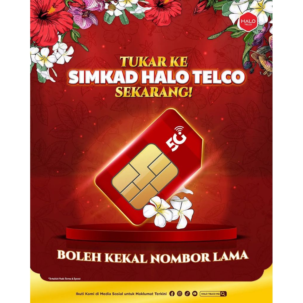 ESIM HALOTELCO [FULL HOTSPOT 350GB 5G] | Shopee Malaysia