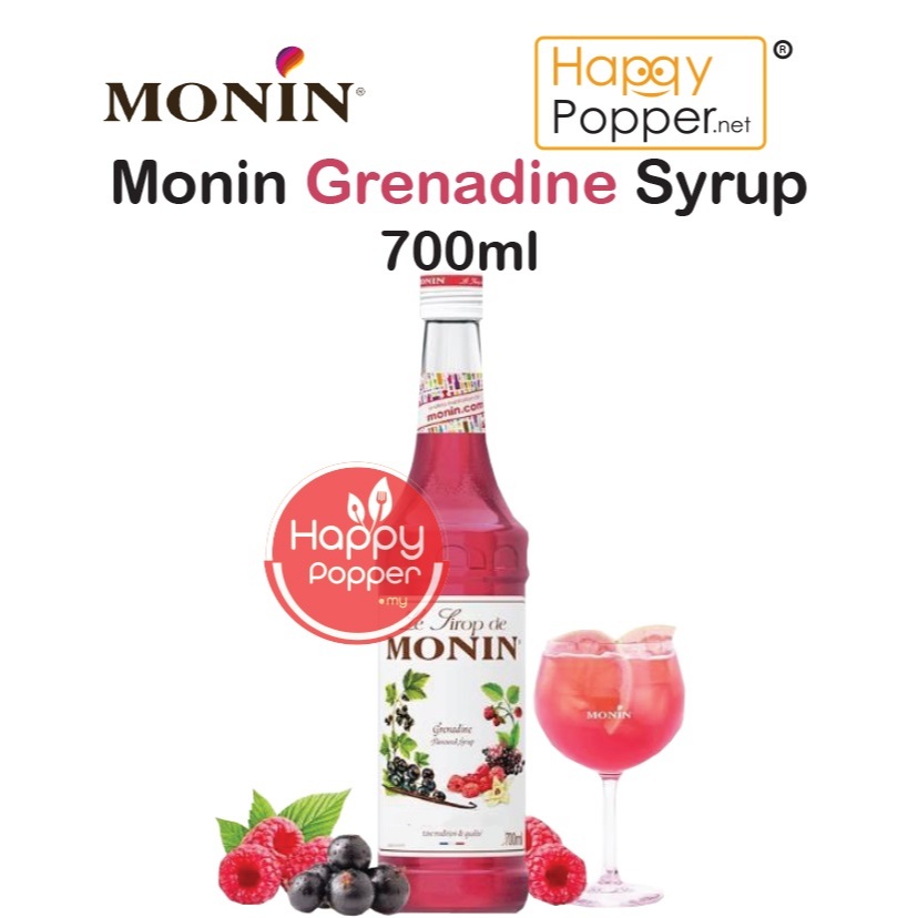 Happypopper MONIN Premium Grenadine Syrup 700ML 700 ML Fruit Flavor Sirap Grenadine Soda Drinks ...