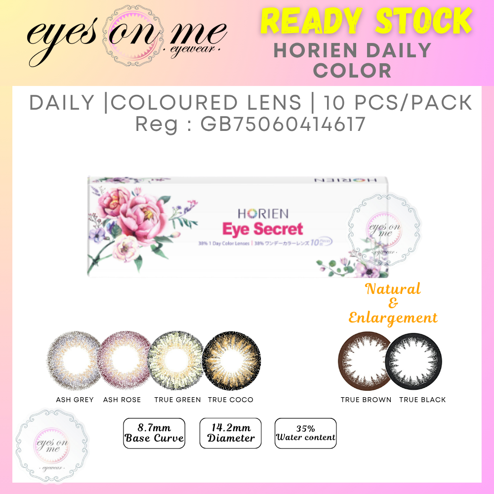 Horien Daily Colored Lens 10PCS 38% Water Contain 14.2mm | Shopee Malaysia