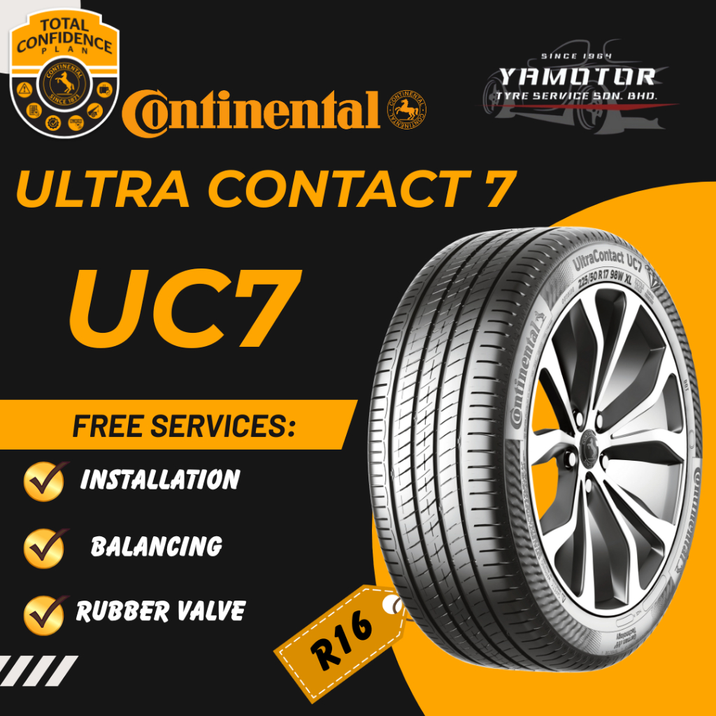 [FREE INSTALLATION] Tayar Continental UltraContact UC7 R16. | Shopee ...