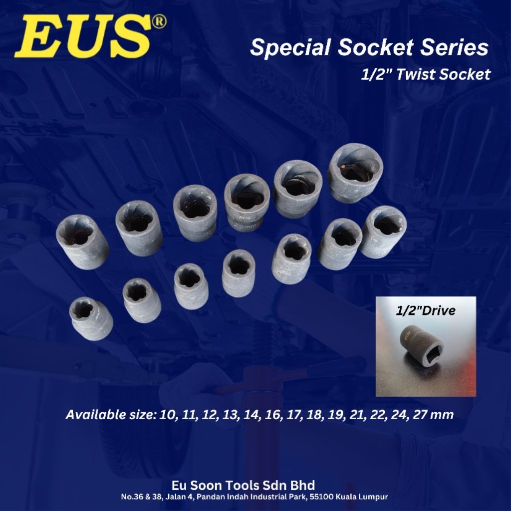 Twist Socket 1/2" | Stripped Bolt Removal 1/2" | Shopee Malaysia