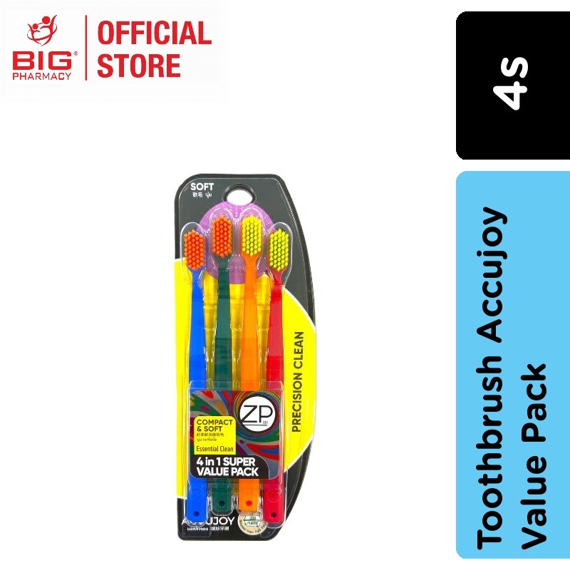 ZP ACCUJOY TOOTHBRUSH 4 IN 1 SUPER VALUE PACK | Shopee Malaysia
