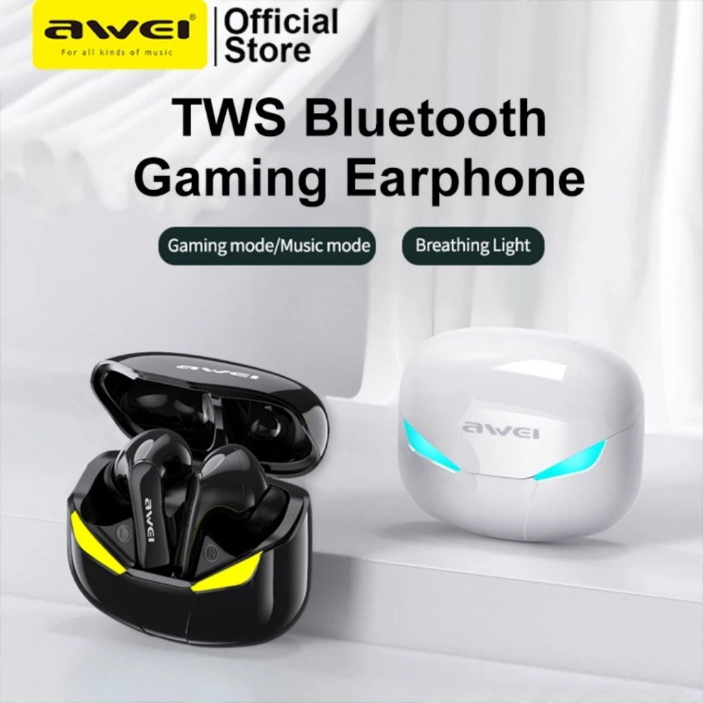 Awei T35 True Wireless Earphone Gaming Bluetooth Earphone Low Latency ...