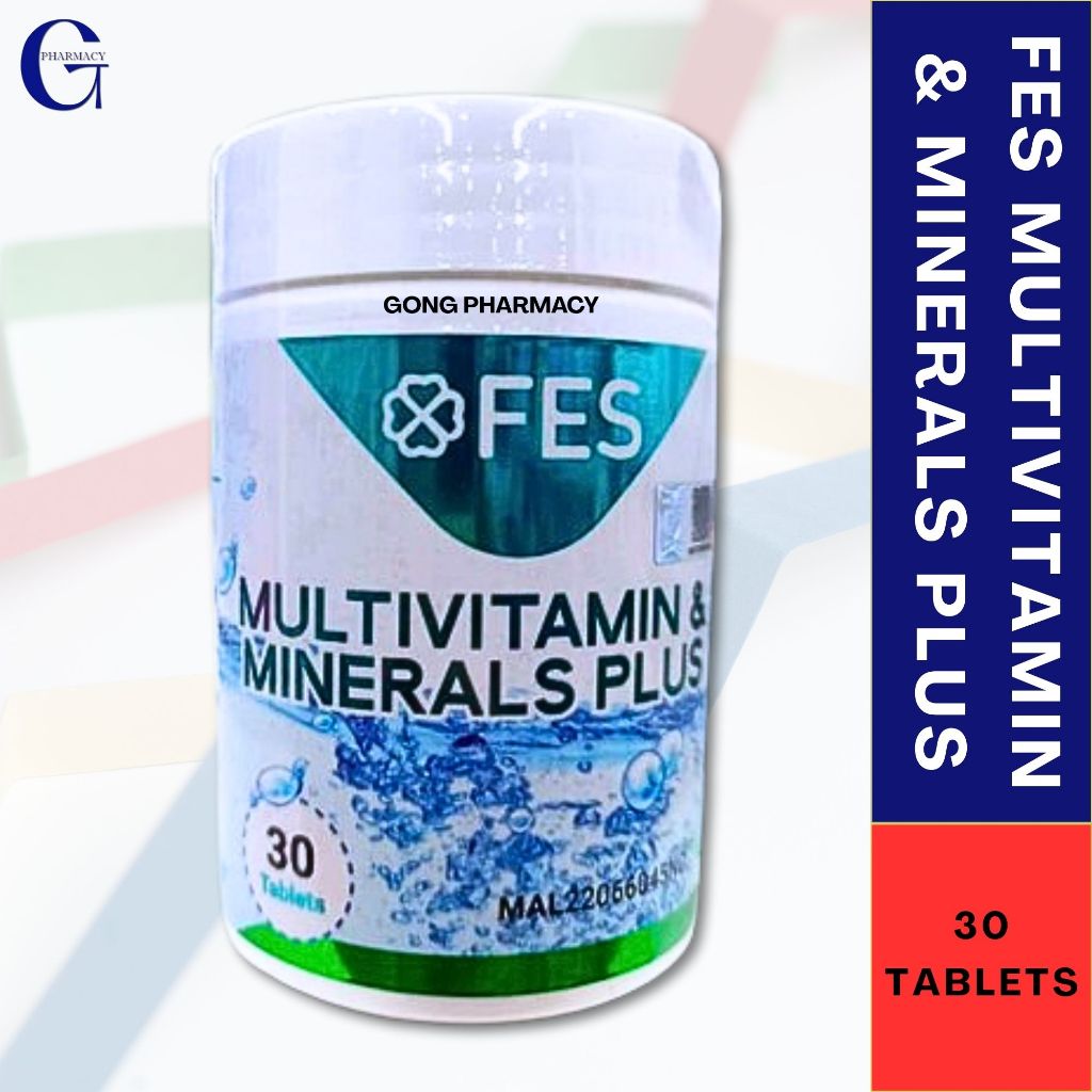 FES MULTIVITAMIN & MINERALS PLUS 30 TABLETS ( TO SUPPORT GENERAL HEALTH ...