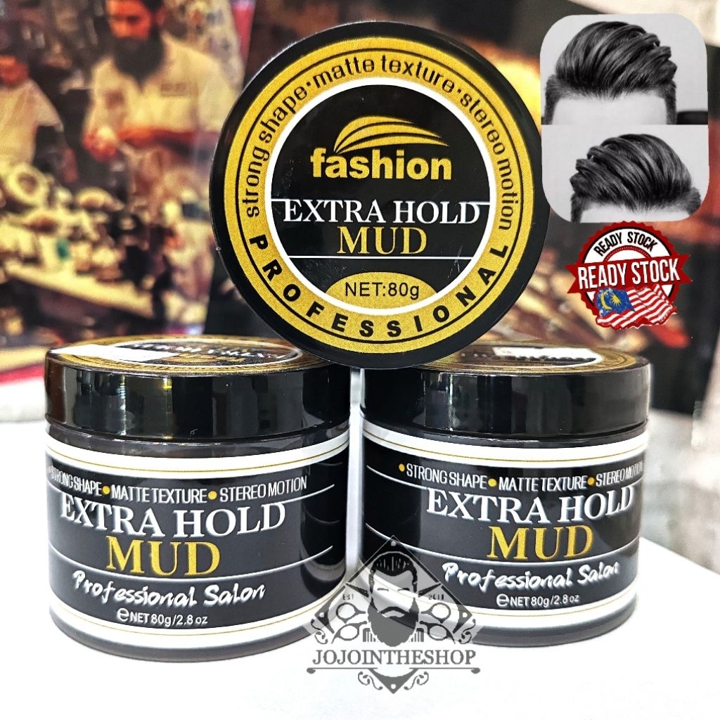 HAIR CLAY HAIR MUD EXTRA HOLD STYLING HAIR NATURALLY FURRY STYLING 80g ...