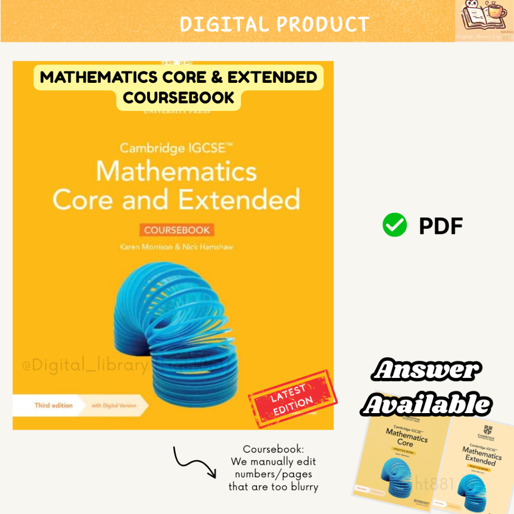 [P01] IGCSE Mathematics Core and Extended Coursebook / Answers (Third ...