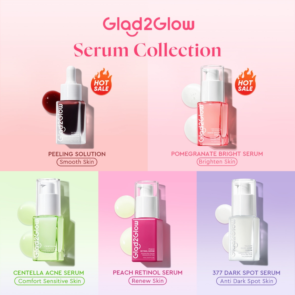 Glad2Glow Serum Peeling / Niacinamide Brightening / Retinol /Acne/377 ...