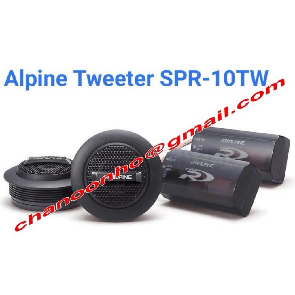 ALPINE SPR-10TW 450 WATT Type-R Silk Dome Tweeter with Crossover Car ...