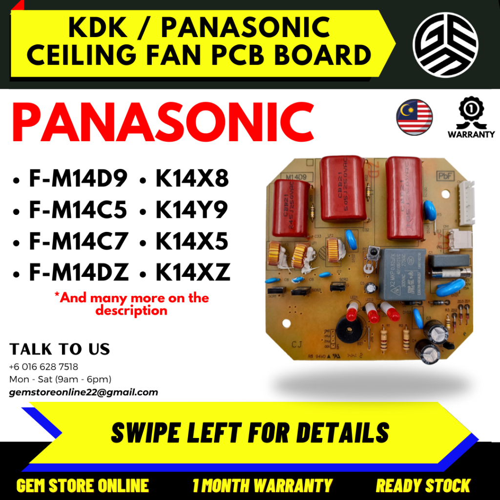 KDK / PANASONIC Ceiling Fan PCB Board / Board Kipas Siling M14C5 ...