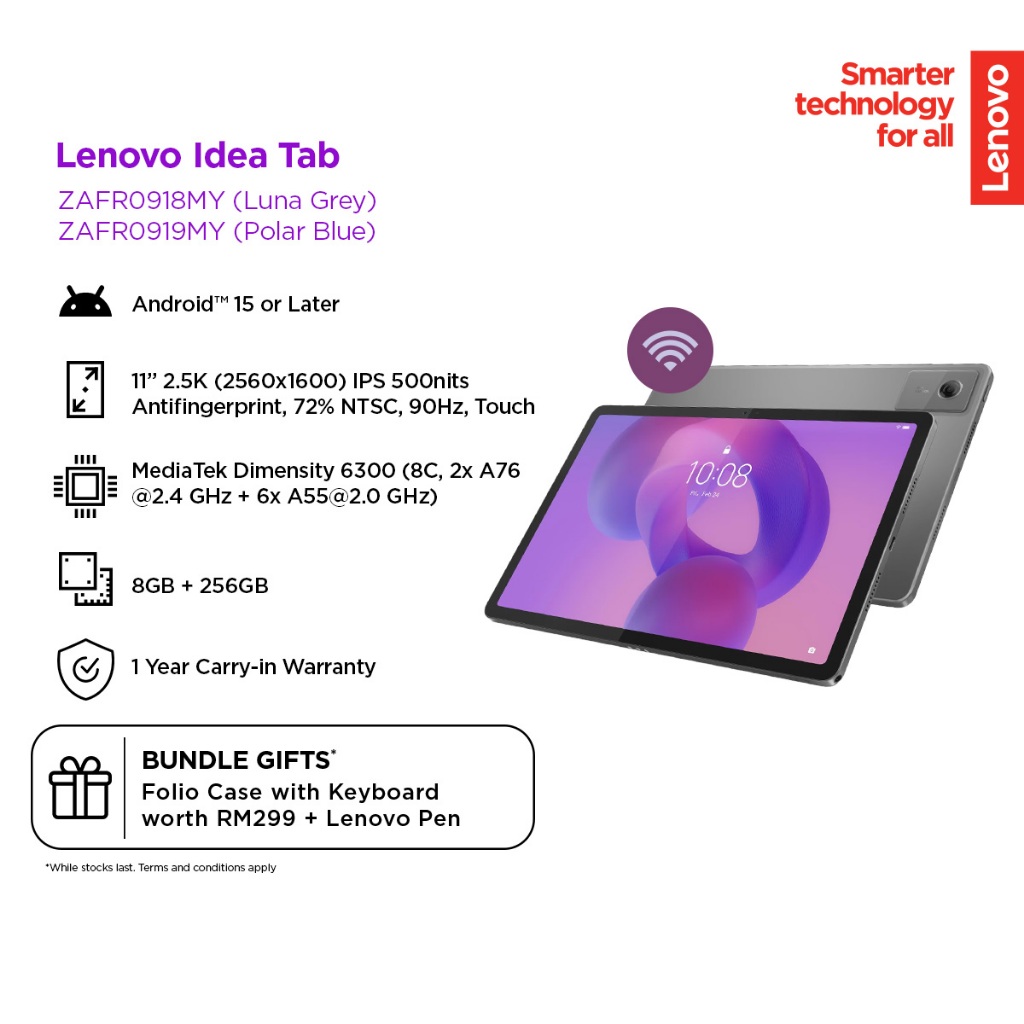 Lenovo TB336FU IdeaTab 11" WUXGA/MTK Dimensity 6300 8GB+256GB LUNA GREY ...