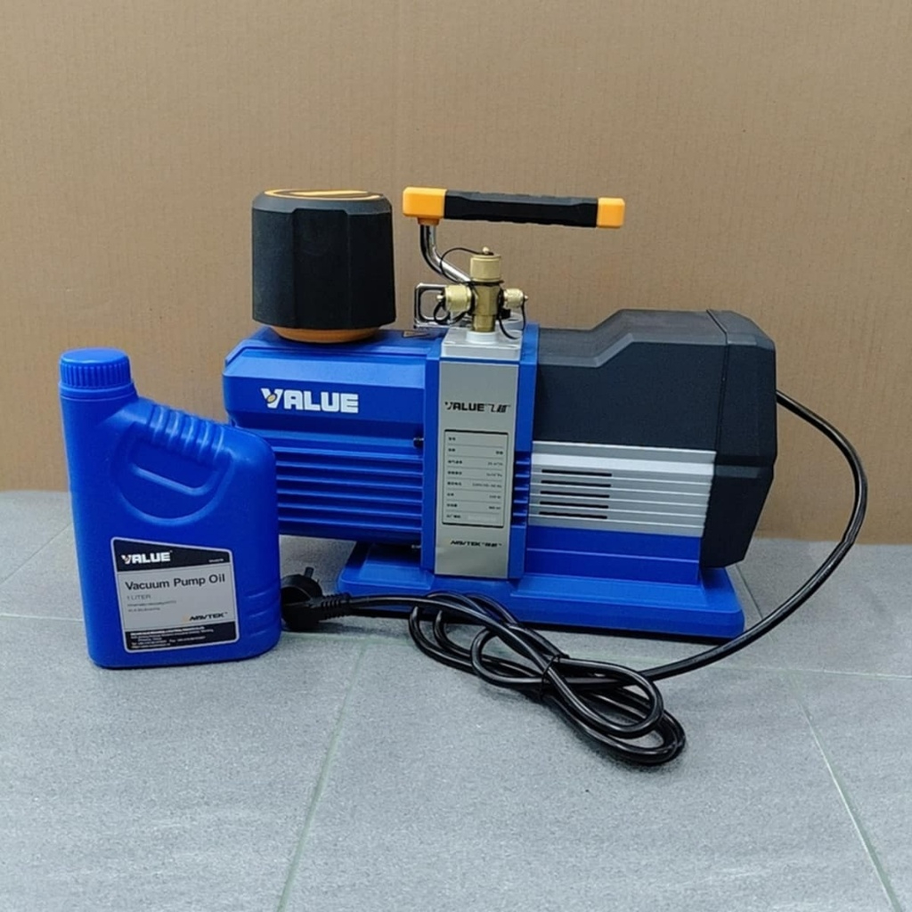15CFM VALUE VACUUM PUMP VRP-15D [3PORT] 3HP DUAL STAGE AIR CONDITIONING ...