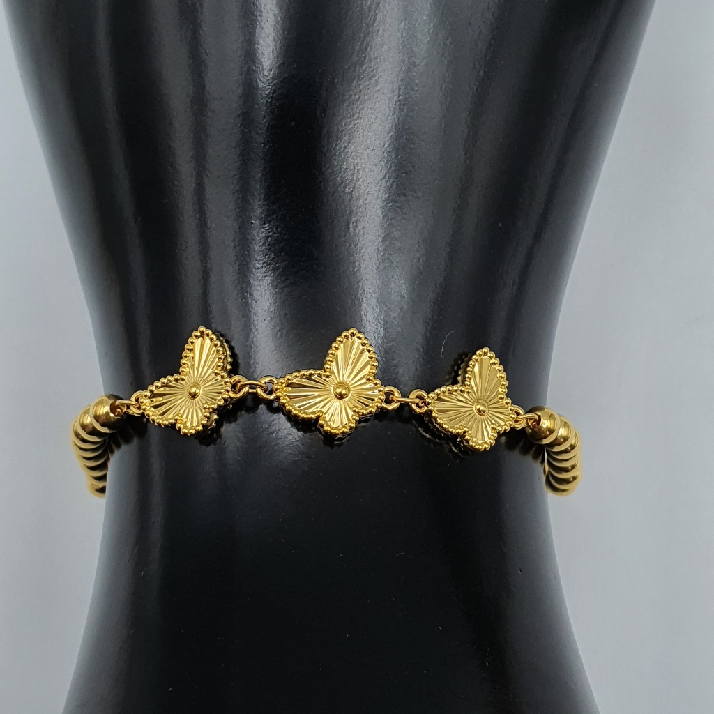 LOVELL16 BJ0054 RANTAI TANGAN TASBIH RAMA-RAMA (X3) EMAS916 | Shopee ...