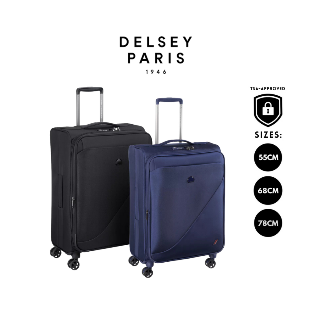 DELSEY New Destination 4 Double Wheels Soft Trolley Case 0020048 ...
