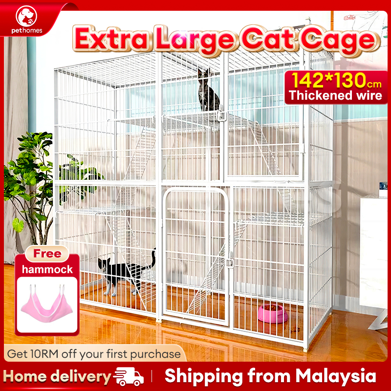 Sangkar Kucing Besar Square Tube 2 3 Tingkat 4 Level Cat House Rumah ...