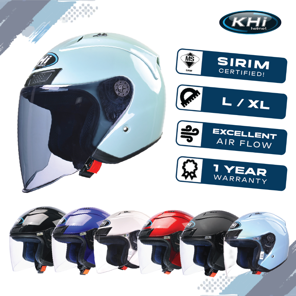 KHI RR Motorcycle Jet Helmet | Sirim JPJ Approved Motor Helmet | Shopee ...