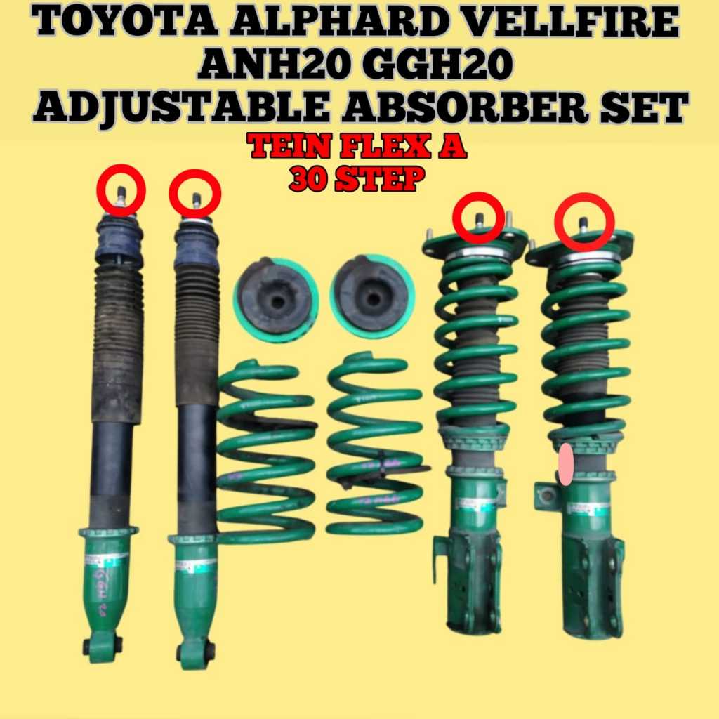 🇯🇵🇯🇵 Adjustable TEIN FLEX A Toyota Vellfire ANH20 GGH20 Adjustable TEIN ...