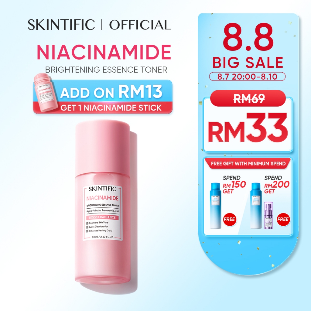 SKINTIFIC Niacinamide Brightening Essence Toner Boost Radiance Toner ...