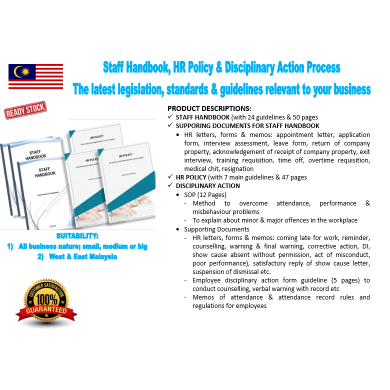 STAFF HANDBOOK (24 guidelines & 50 pages) 🔥Latest🔥 & HR POLICY (7 main ...
