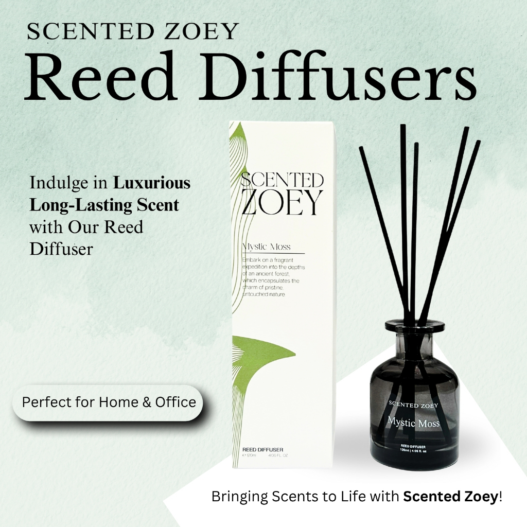 Scented Zoey Mystic Moss Reed Diffuser 120ml | Forest/Green Scent ...