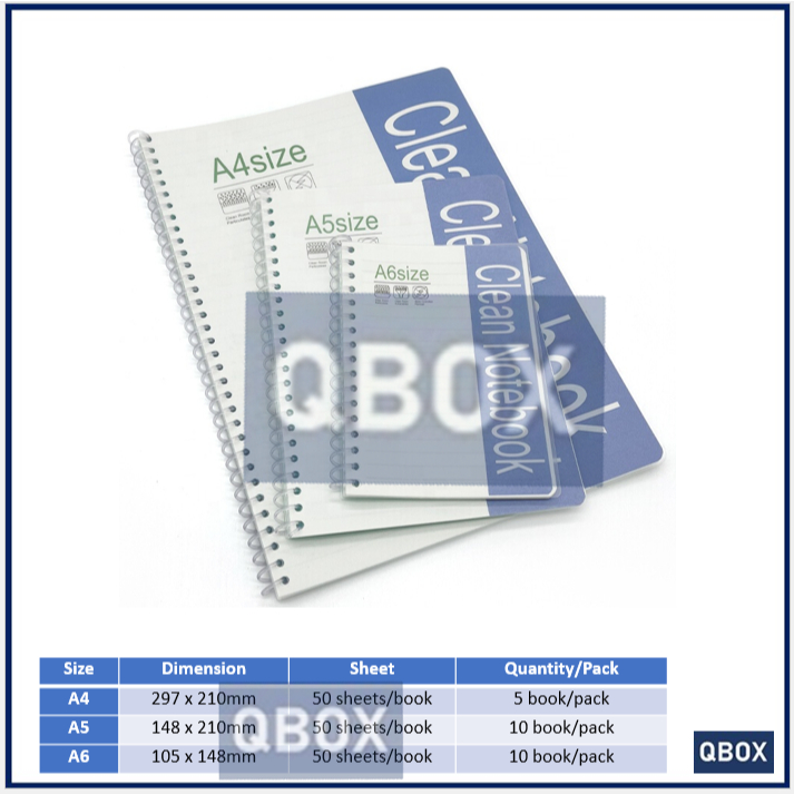 Cleanroom Notebook (ISO 5) | A4 A5 Size | 50 sheets | 无尘笔记本 | Shopee ...