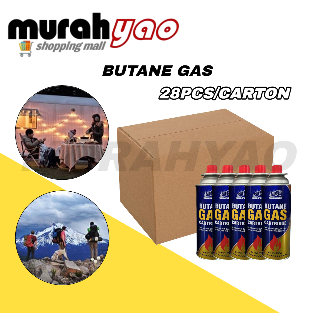 (28 Pcs/Carton) Butane Gas Cartridge for Cooking Outdoor Camping BBQ ...