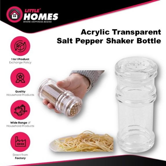 150ml Acrylic Transparent Condiment Bottle / Salt Pepper Shaker / Spice ...