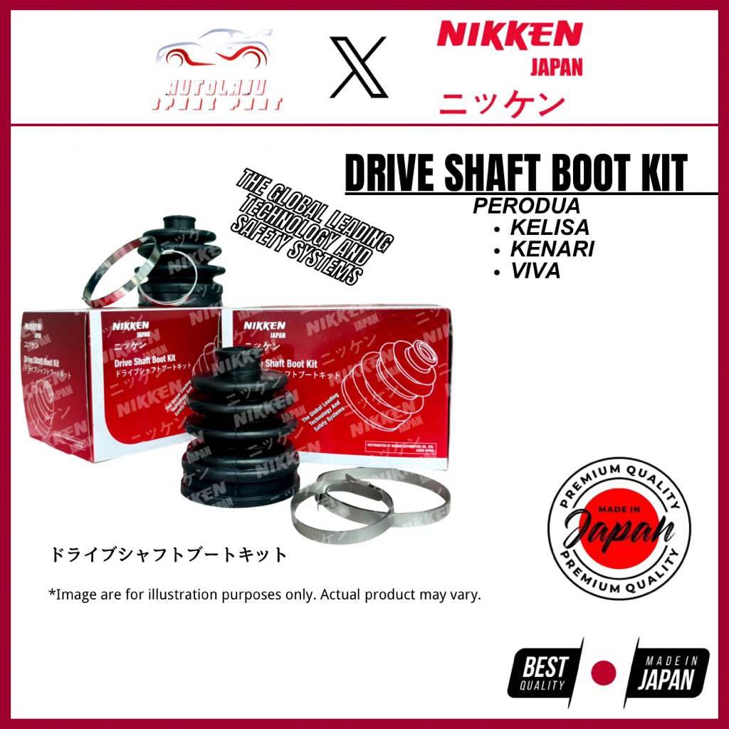 NIKKEN JAPAN PERODUA KELISA KENARI VIVA DRIVE SHAFT BOOT KIT PREMIUM ...