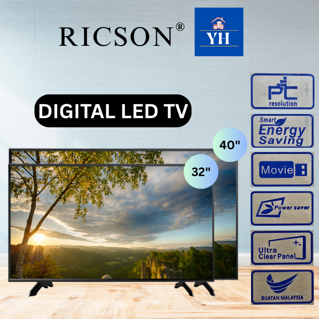 RICSON 32"/40" DIGITAL TV/LED TV 40RT11-T2/32RT7F/32RT3A/32RT16F ...