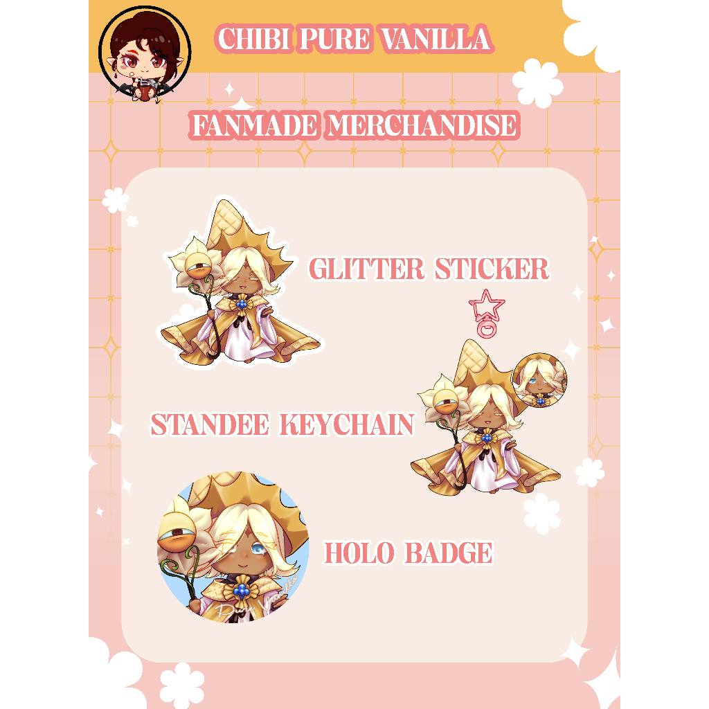 Cookie Run Kingdom Chibi Pure Vanilla Fan Made Merchandise Sticker ...