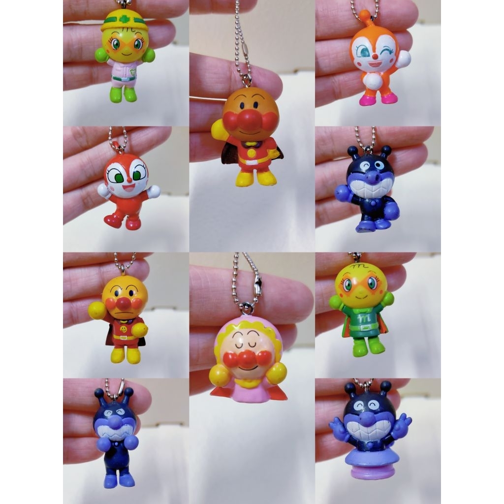 Anpanman preloved keychain KC64 with scratces Melonpanna Dokin-chan ...