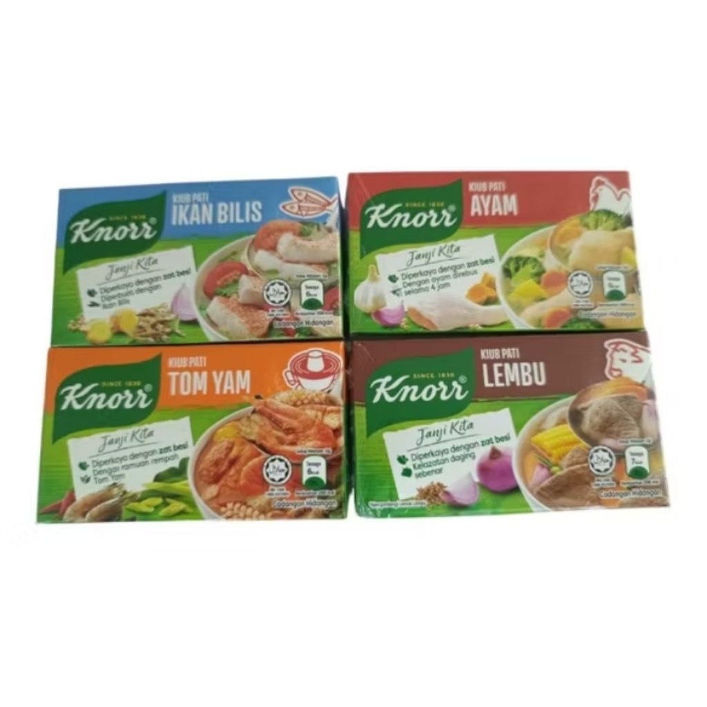 KNORR Halal Combo x4 Kiub Ayam | Daging |Ikan Bilis &Tomyam. | Shopee ...