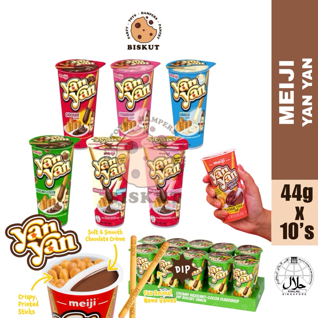 [HALAL] Meiji YanYan | Premium YanYan Biscuit Stick 44g x 10’s | Shopee ...