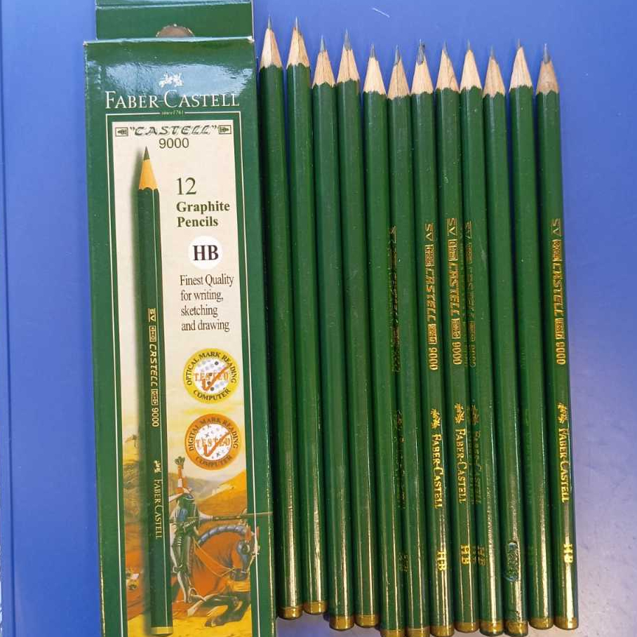 12 pcs Castell 9000 Art graphite pencils HB Pencil for drawing, writing, sketch, shading, artist ...