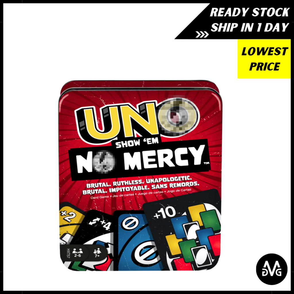 Uno No Mercy Card Game Metal Box Uno Series Flip Dare Flex All Wild ...